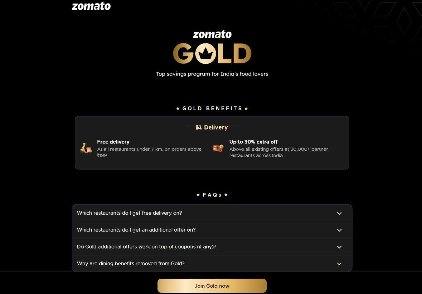 Zomato Gold Coupons, Promo Code & Offers